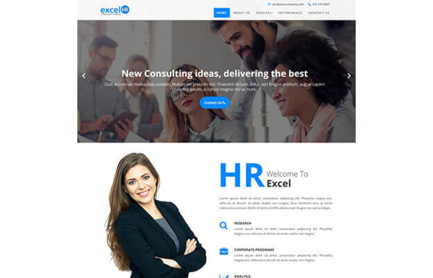 Prebuilt HR Consultancy Website Design from $39/mo. | Lease A Website