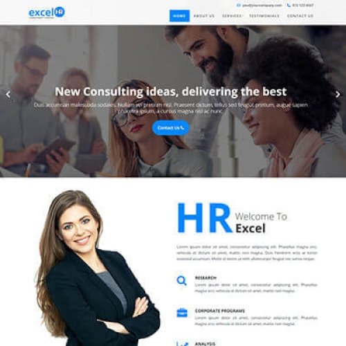 Prebuilt HR Consultancy Website Design from $39/mo. | Lease A Website