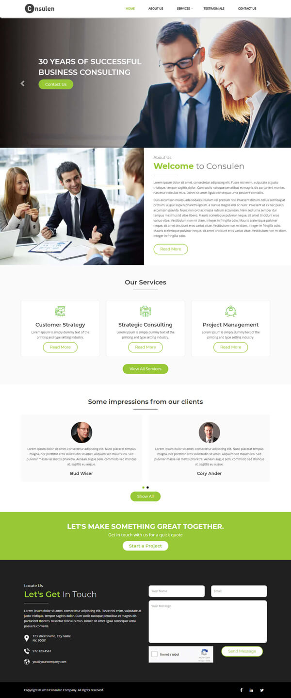 Best Consulting Services Website Design from $39/mo. | Lease A Website