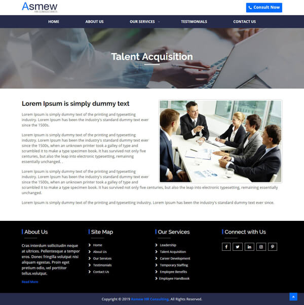 Best Readymade Human Resources Website Design from $39/mo. | Lease A ...