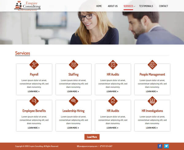 Best Premade HR Website Design from $39/mo. | Lease A Website