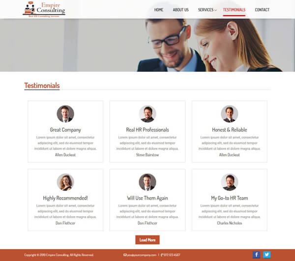Best Premade HR Website Design from $39/mo. | Lease A Website