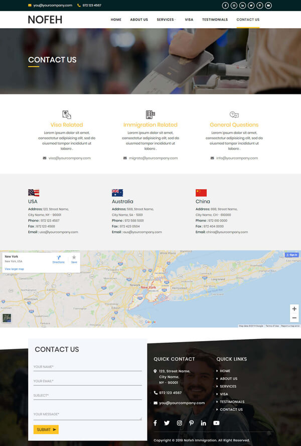 Readymade Website Design for Immigration Consulting Services from $39 ...