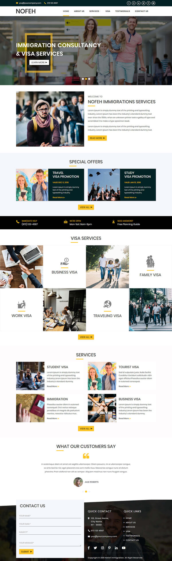 Readymade Website Design for Immigration Consulting Services from $39 ...