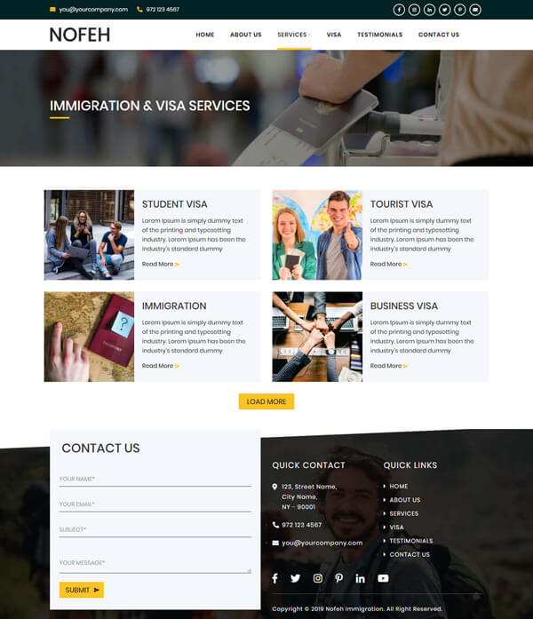 Readymade Website Design for Immigration Consulting Services from $39 ...